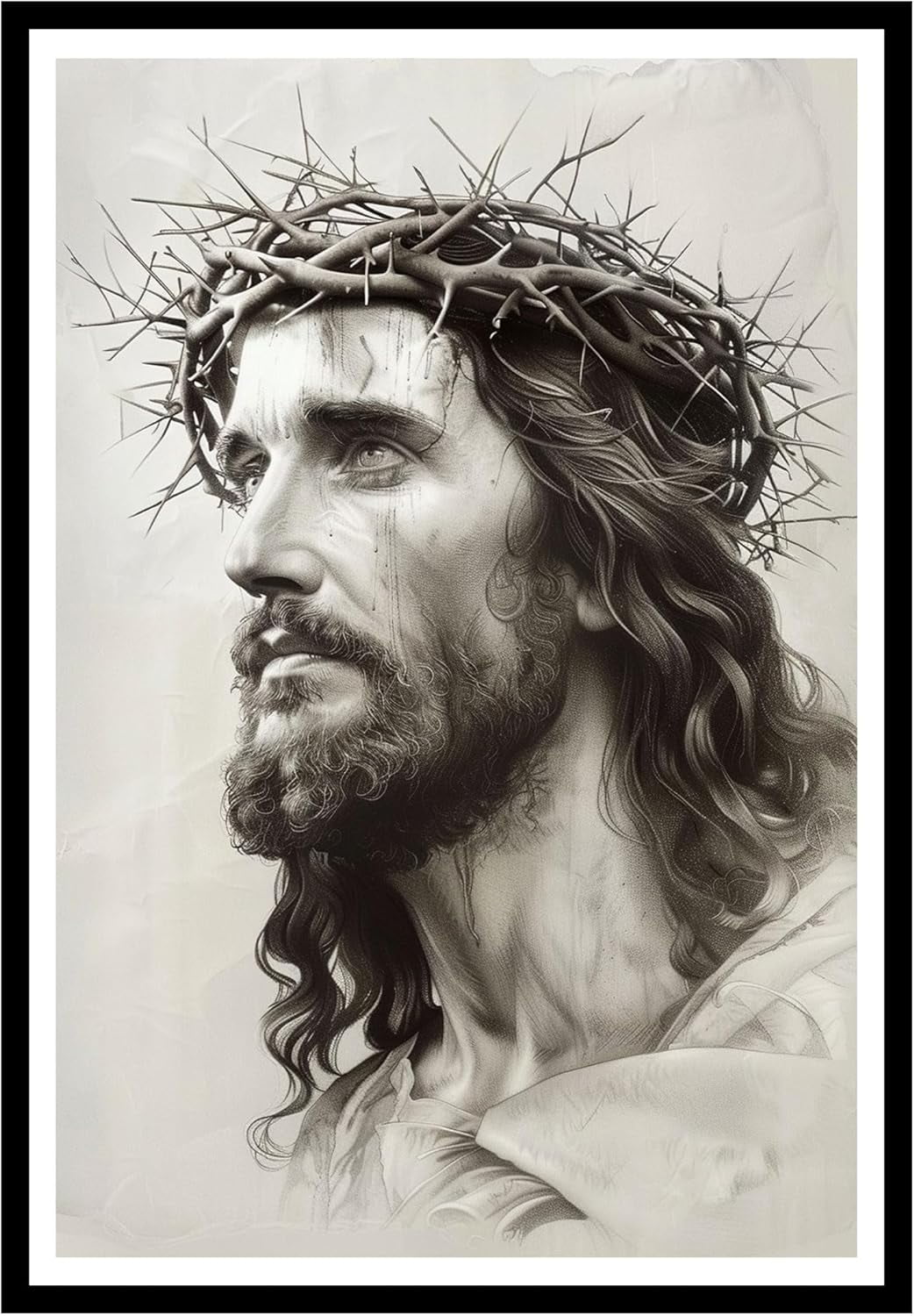 Eastern Print Portrait Of Christ Jesus, Jesus Wall Art, Jesus Poster ...