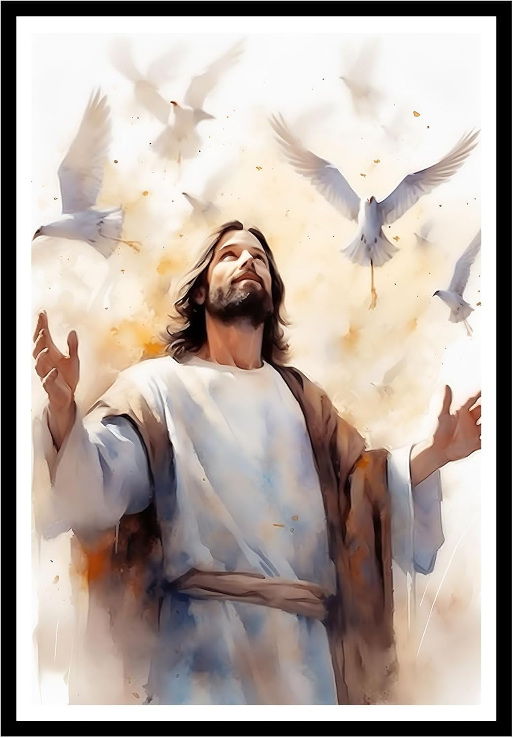 Eastern Print Portrait Of Christ Jesus Wall Art, Jesus portrait, Bible ...