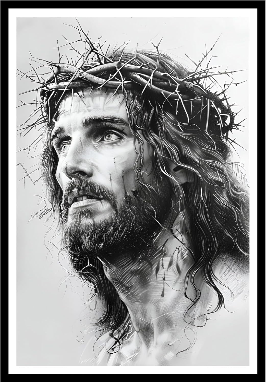 Eastern Print Portrait Of Christ Jesus, Jesus Wall Art, Jesus Poster ...