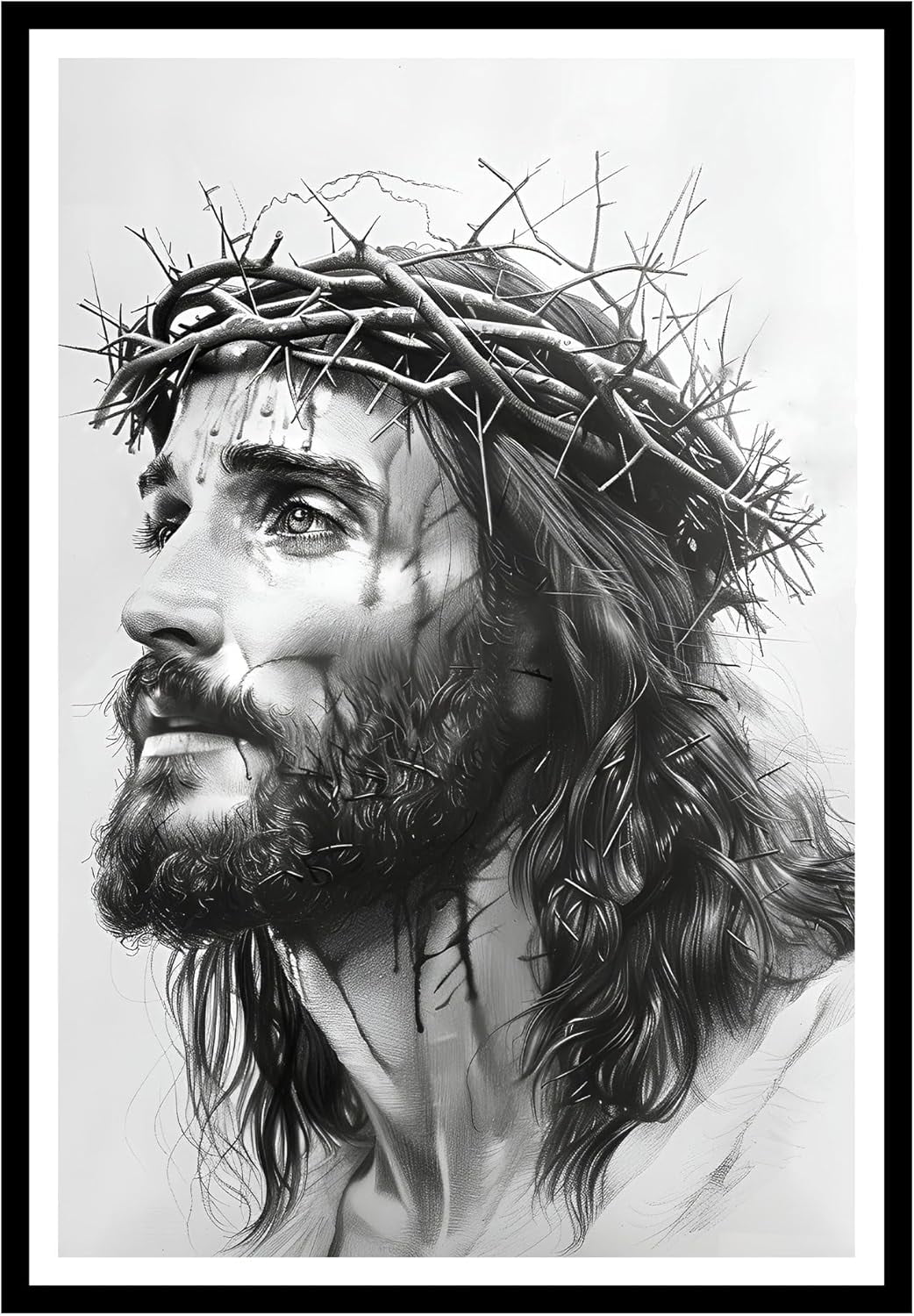 Eastern Print Portrait Of Christ Jesus, Jesus Wall Art, Jesus Poster ...