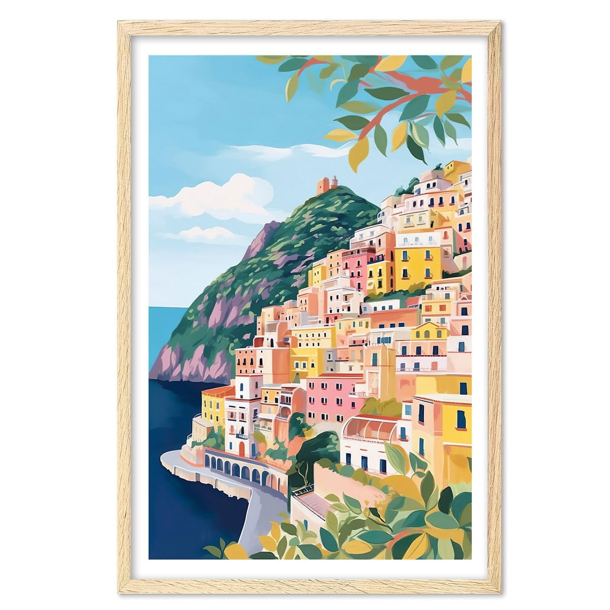 Eastern Print Positano, Amalfi Coast Art Print, Italy Art Print, Travel ...