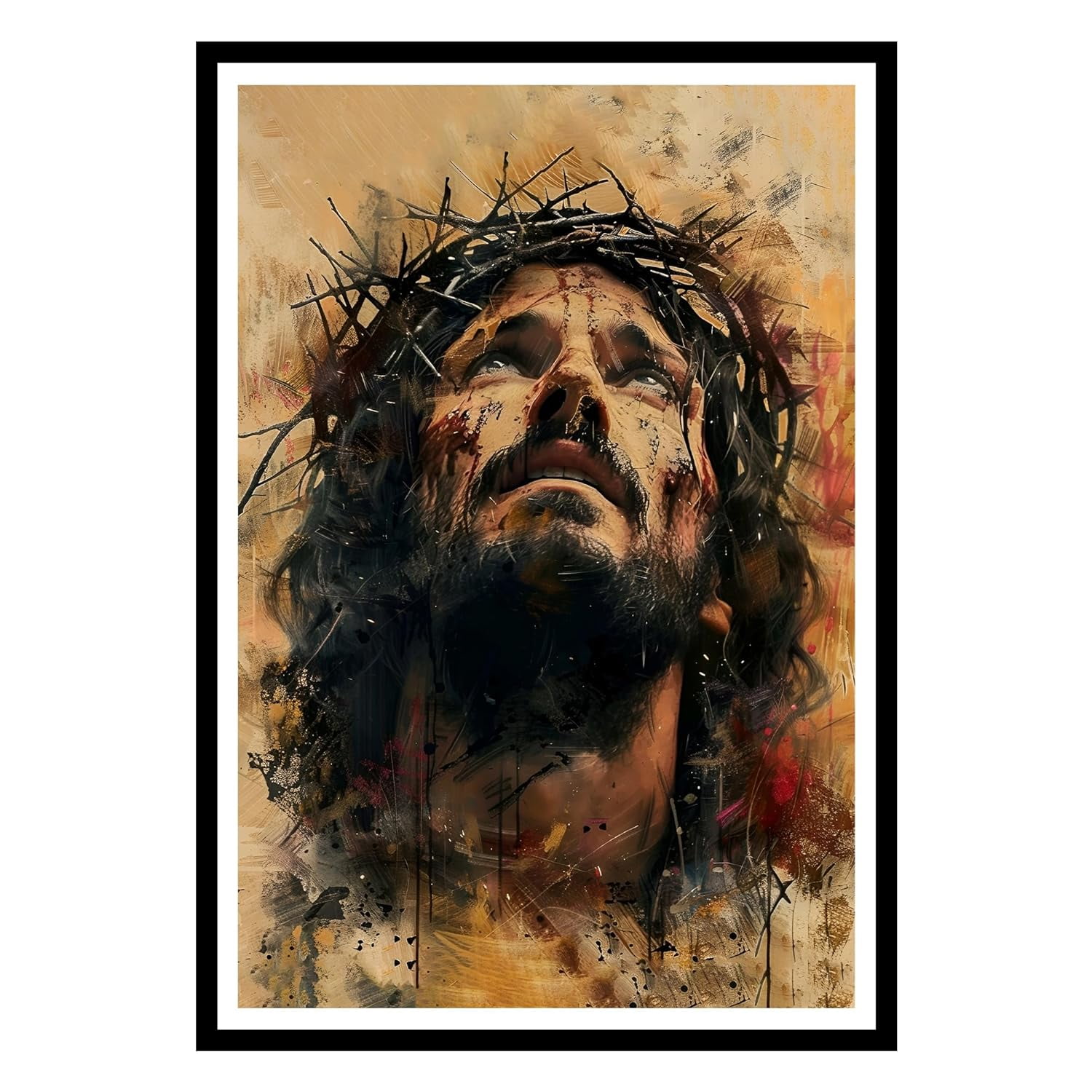 Eastern Print Poster Jesus, Portrait of Christ Jesus, Jesus Paintings ...