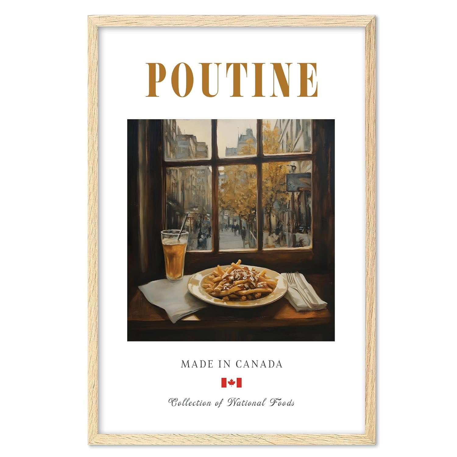 Eastern Print Poutine Poster, Food Wall Art, Canada Food Print, Modern ...