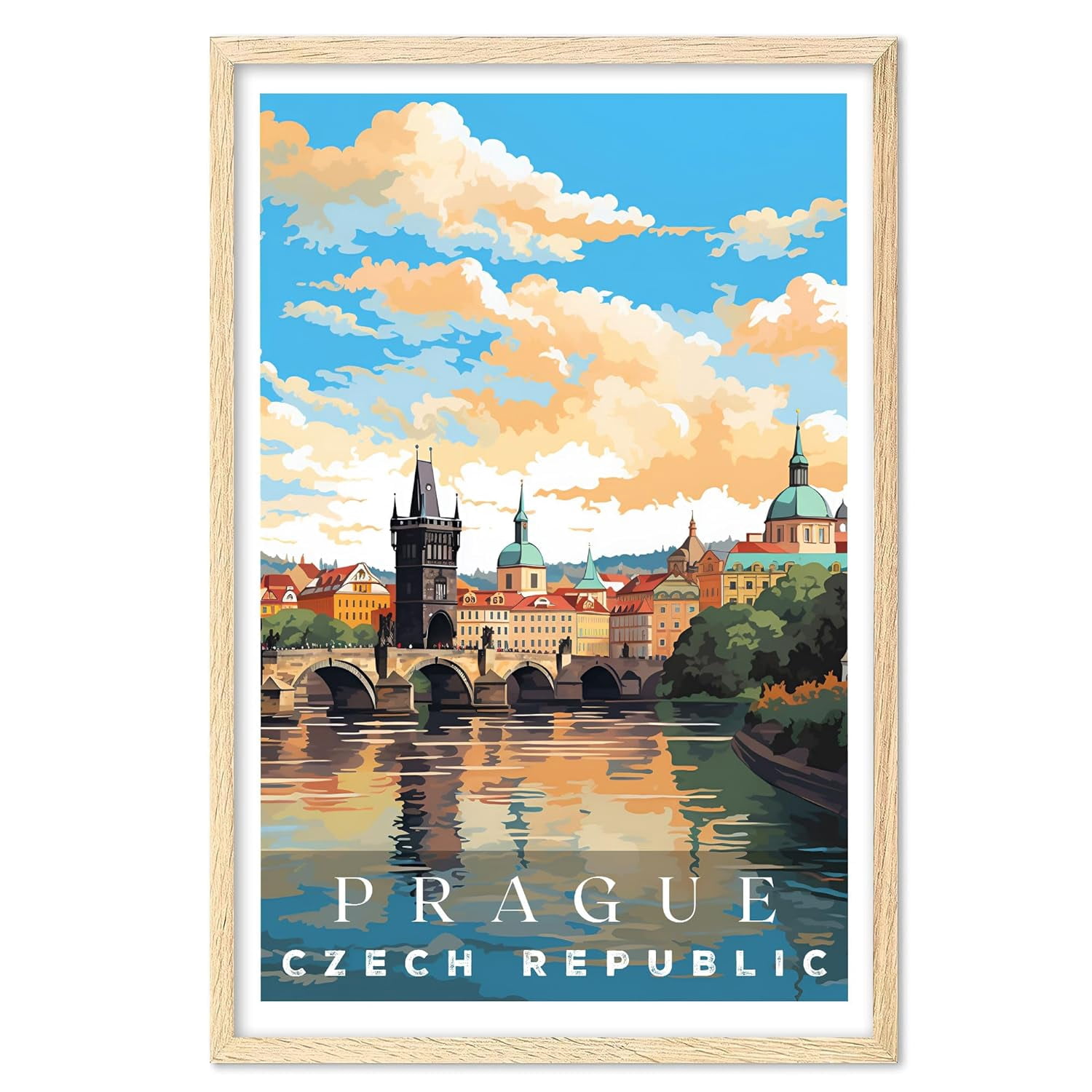 Eastern Print Prague Poster, Czech Republic Poster, Prague Wall Art ...