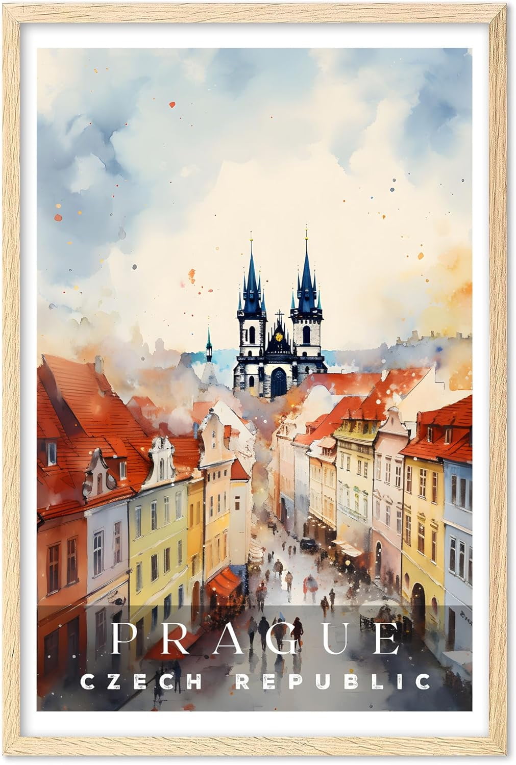 Eastern Print Prague Poster, Czech Republic Poster, Prague Wall Art ...