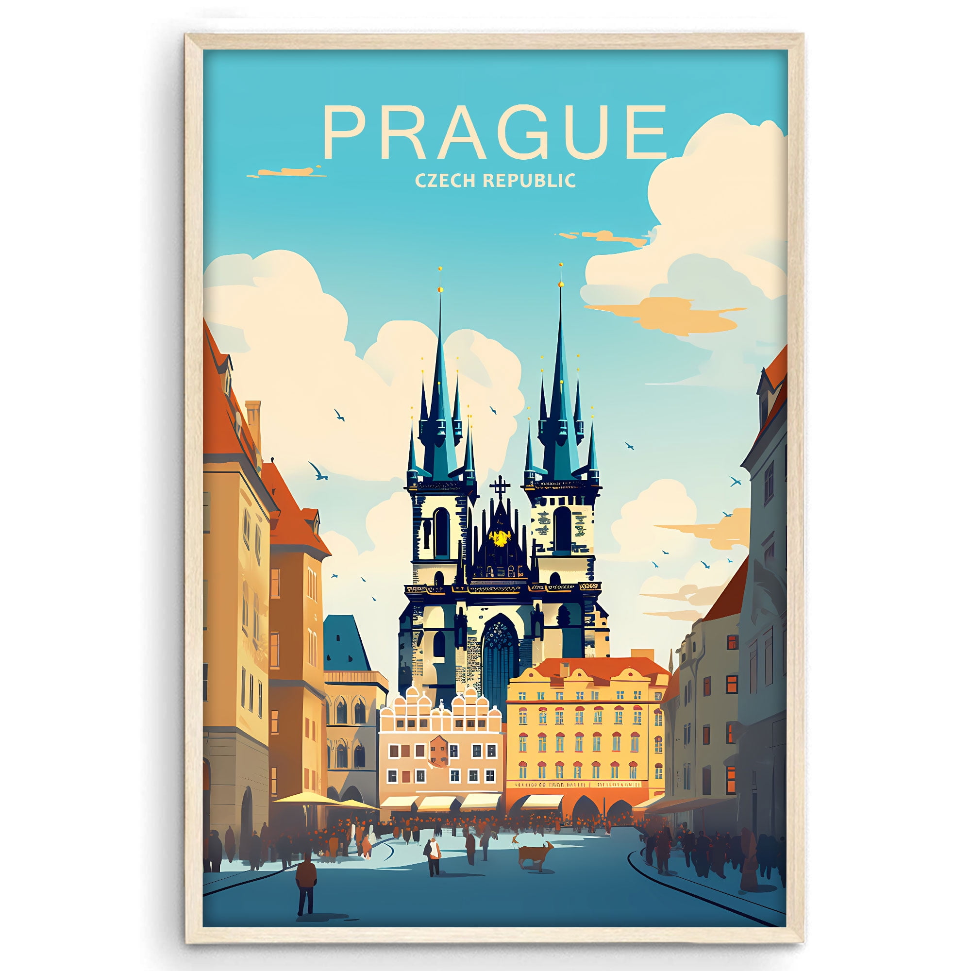 Eastern Print Prague Poster, Travel Poster, City Prints Wall Decor ...