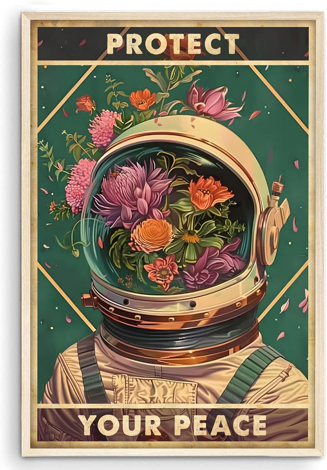 Eastern Print Protect Your Peace Poster, Mental Health Home Decoratio ...