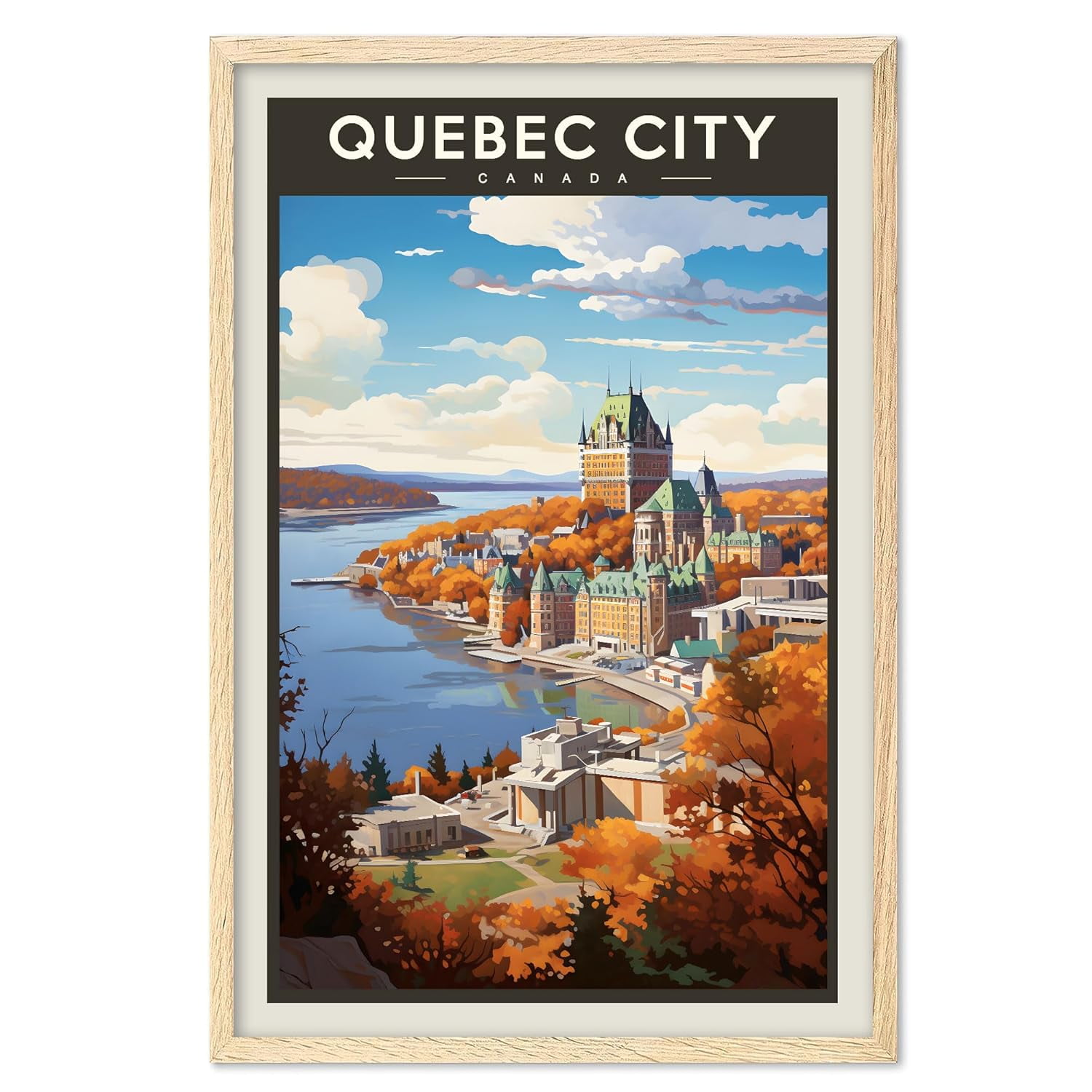 Eastern Print Quebec City Poster, Quebec City Print, Canada Poster ...