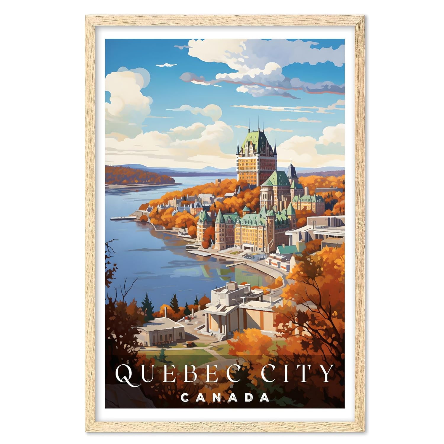 Eastern Print Quebec City Poster, Quebec City Print, Canada Poster ...