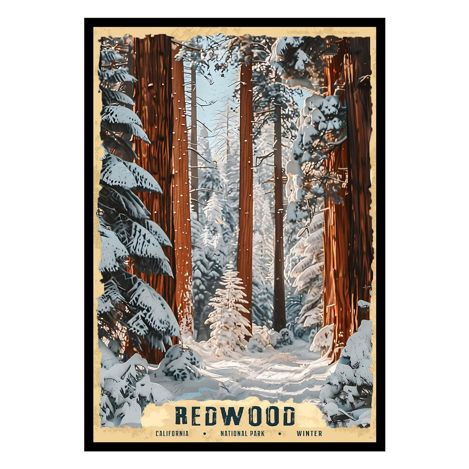Eastern Print Redwood National Park, Redwood National Park Wall Art, National Park Wall Art ...
