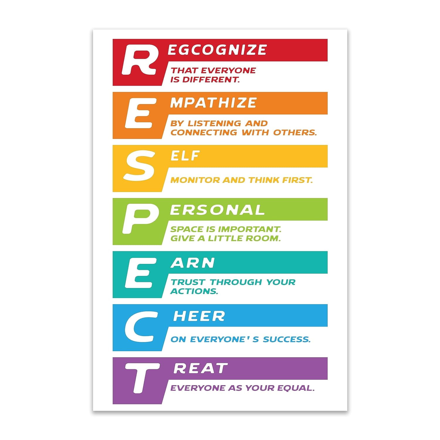 Eastern Print Respect In Classroom Poster Motivational Poster Back to ...