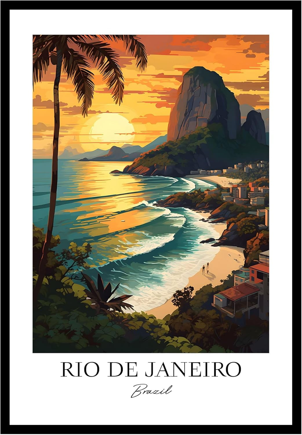 Eastern Print Rio De Janeiro Poster, Brazil Poster, Rio De Janeiro Wall Art, Vintage Travel ...