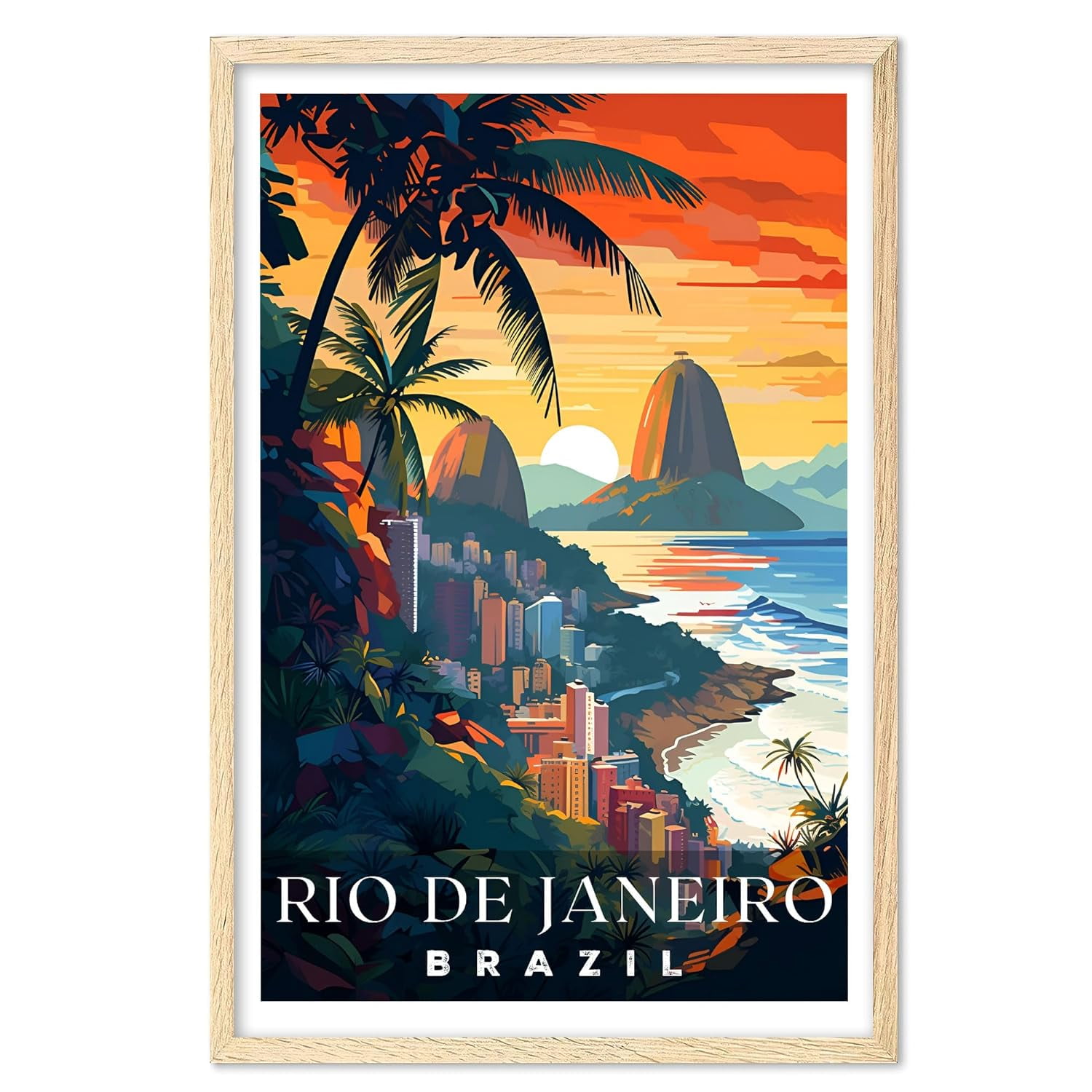 Eastern Print Rio De Janeiro Poster, Brazil Poster, Brazil Wall Art ...