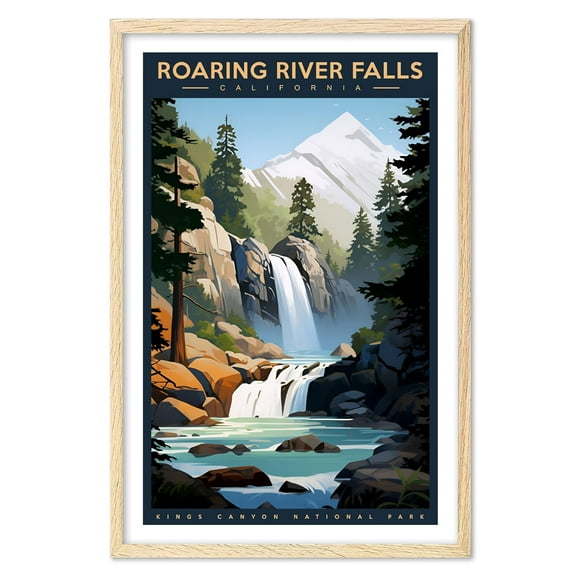Eastern Print Roaring River Falls Poster, Kings Canyon National Park ...