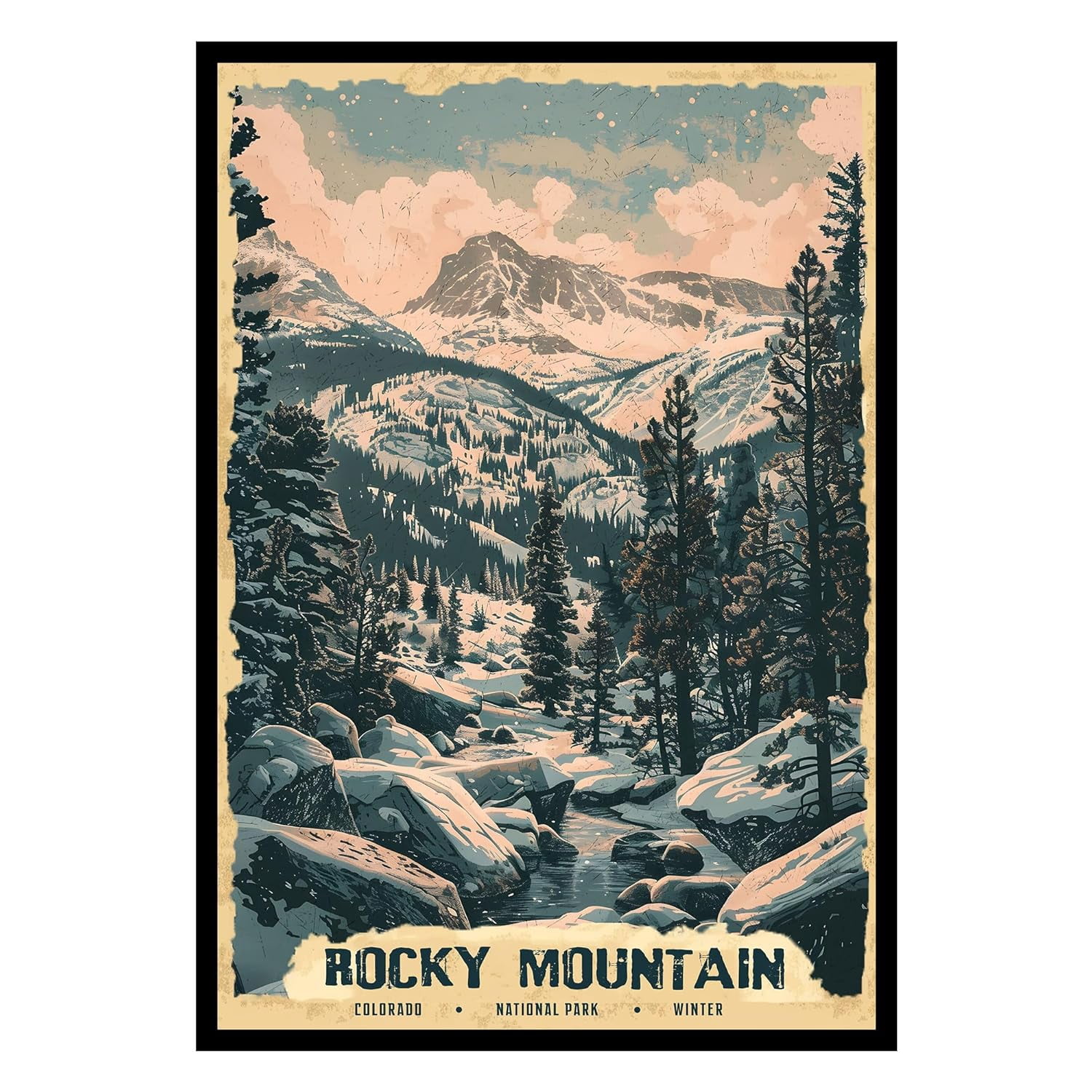 Eastern Print Rocky Mountain National Park, Rocky Mountain National ...