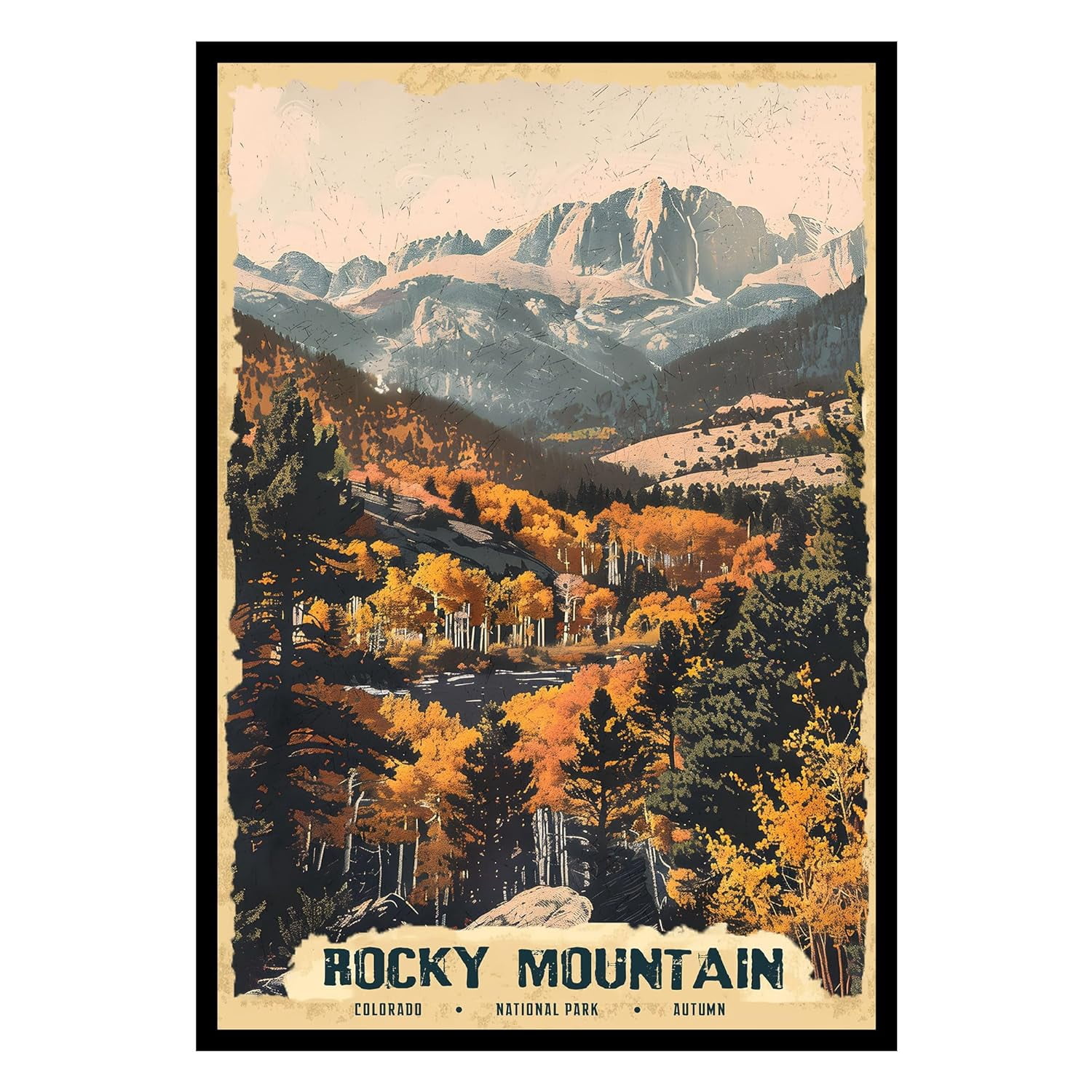 Eastern Print Rocky Mountain National Park, Rocky Mountain National ...