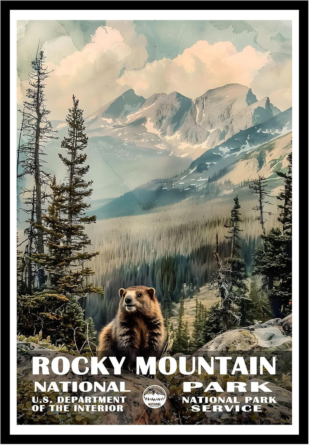 Eastern Print Rocky Mountain National Park Wall Art, National Parks ...