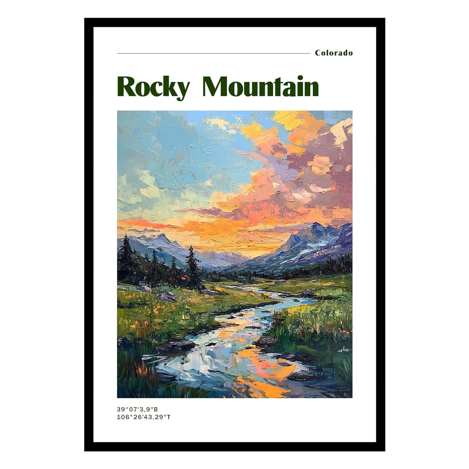Eastern Print Rocky Mountain Poster, Rocky Mountain National Parks ...