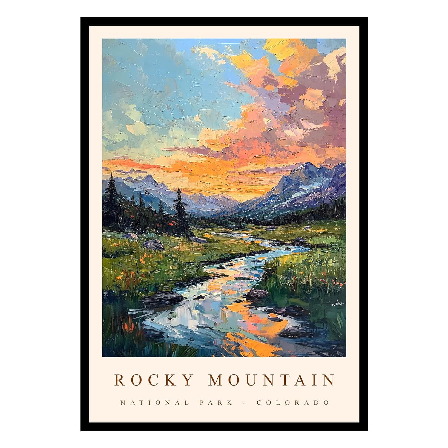 Eastern Print Rocky Mountain Poster, Rocky Mountain National Parks ...