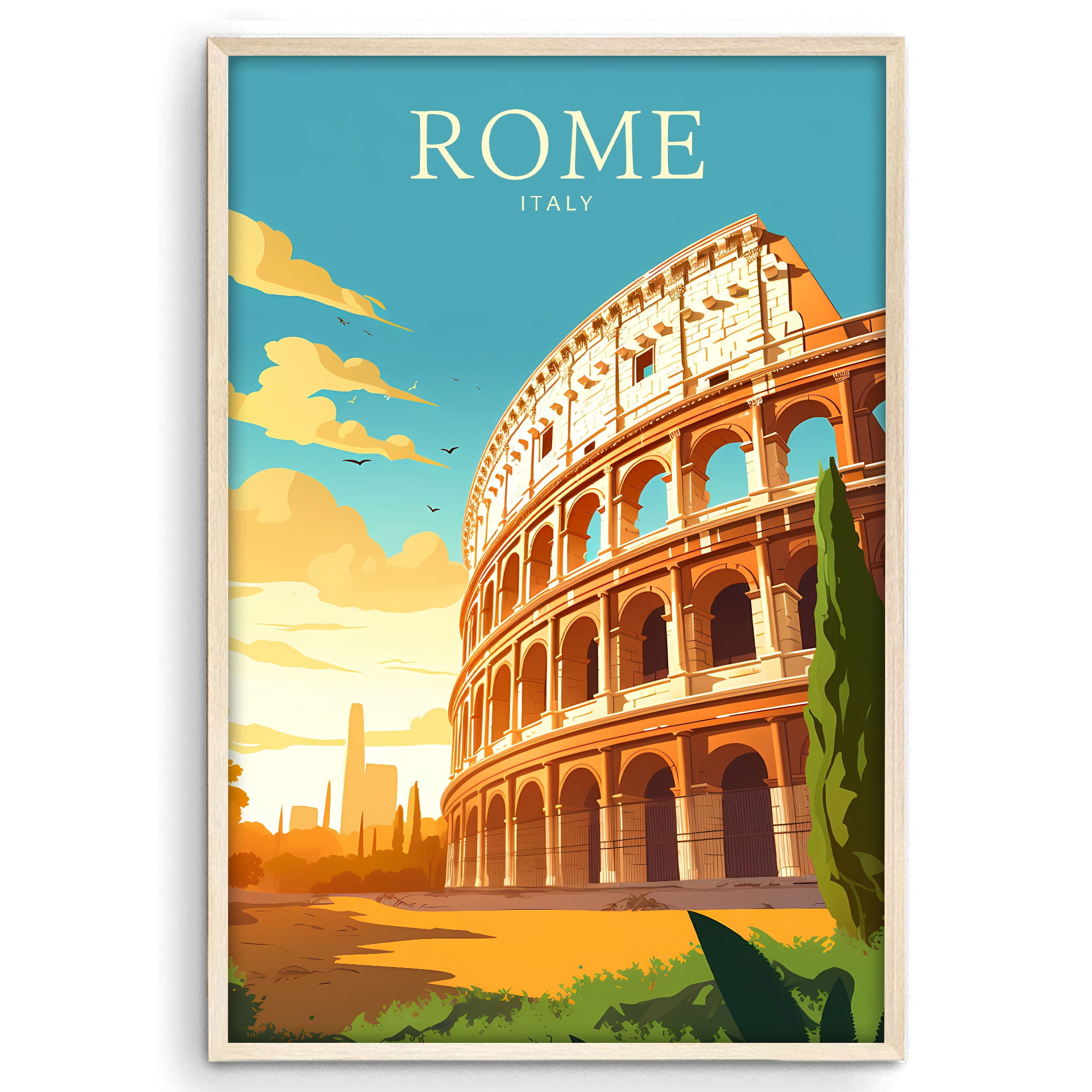 Eastern Print Rome Poster, Travel Poster, City Prints Wall Decor ...