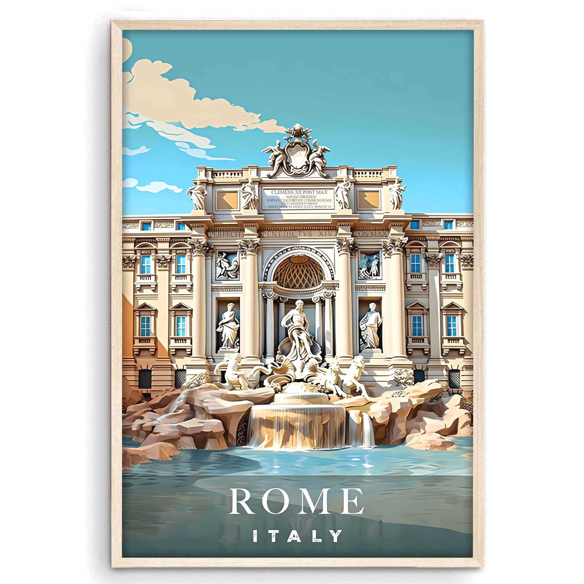 Eastern Print Rome Travel Poster - Vintage Italian Art for City Decor ...