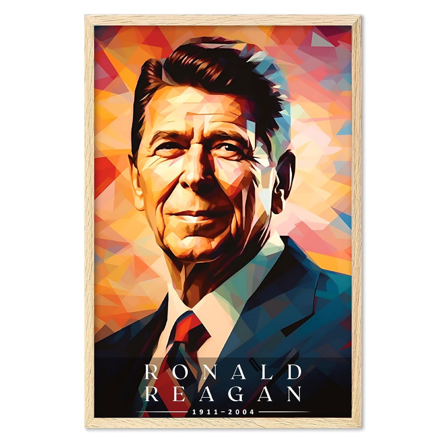Eastern Print Ronald Reagan Poster, Ronald Reagan Wall Art, USA ...