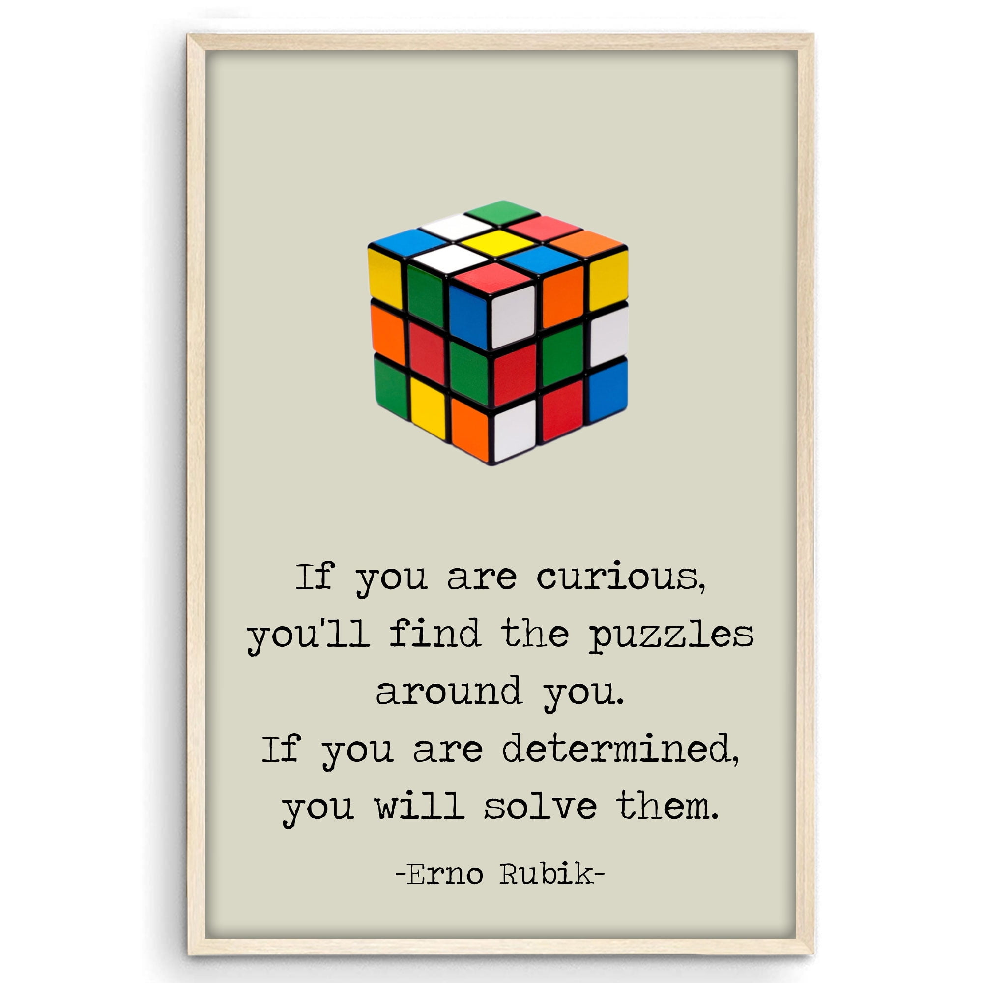 Eastern Print Rubik’S Cube Poster - Retro Wall Art For Creative And ...