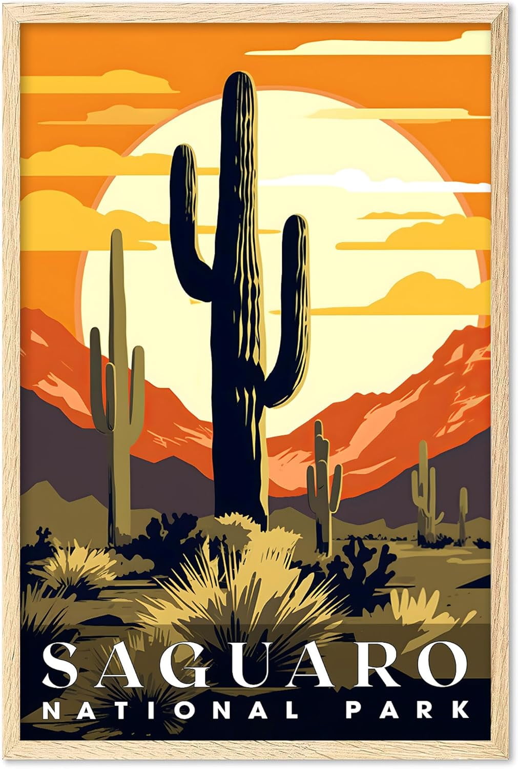 Eastern Print Saguaro National Park, National Parks Wall Poster ...