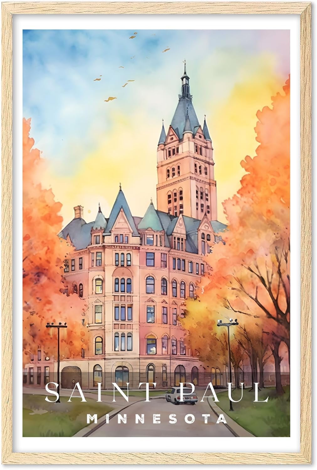 Eastern Print Saint Paul Poster, Minnesota Poster, Saint Paul Wall Art ...