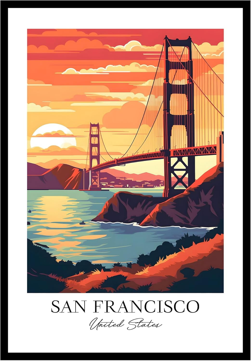 Eastern Print San Francisco Poster, United States Poster, San Francisco ...