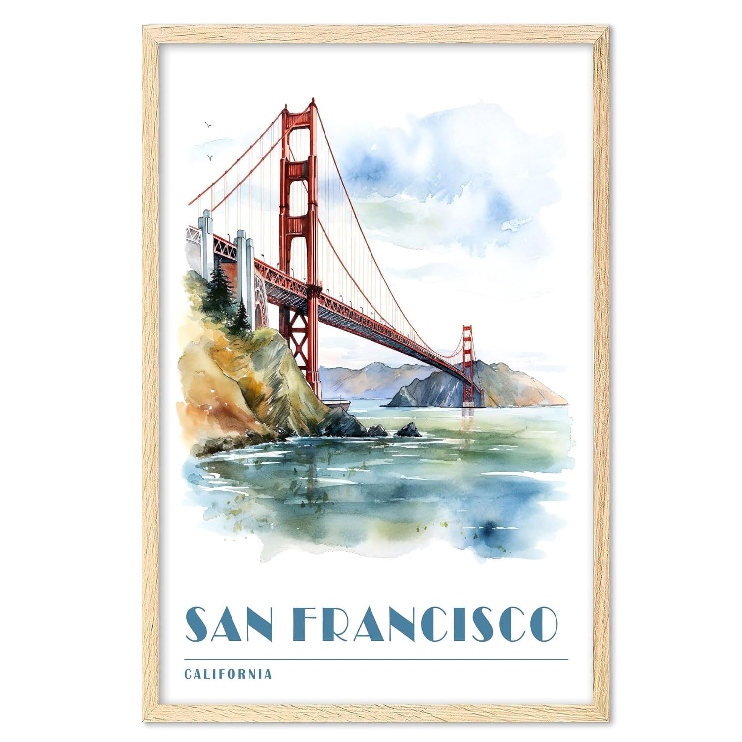 Eastern Print San Francisco Wall Art, States Landscape Wall Art Decor ...
