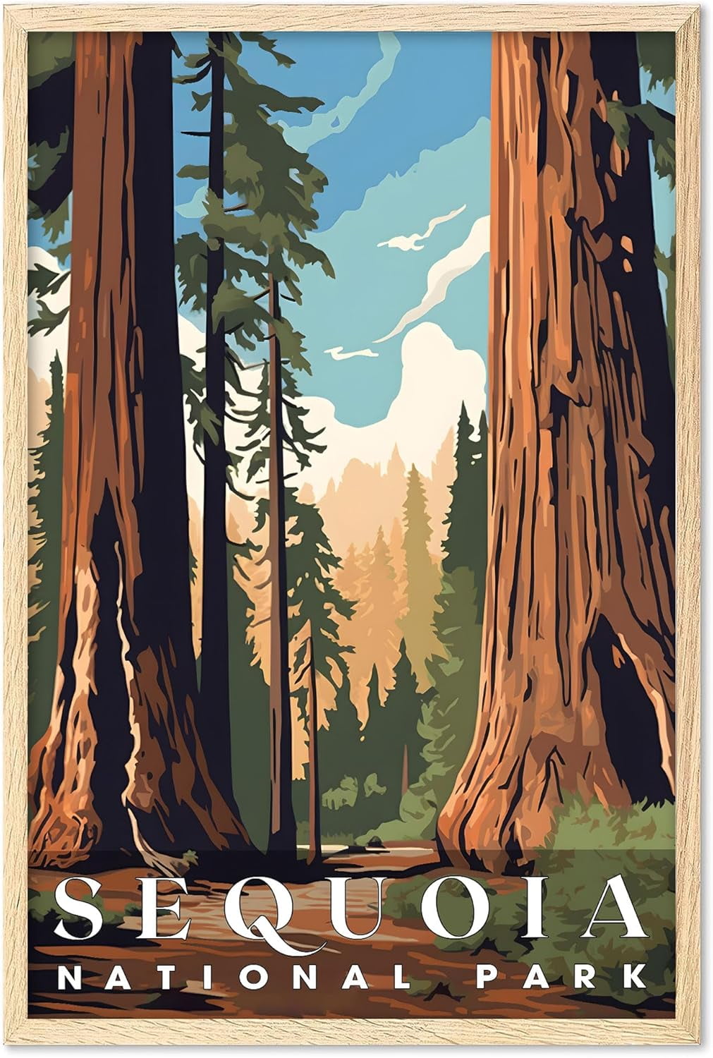 Eastern Print Sequoia National Park, National Parks Wall Poster ...