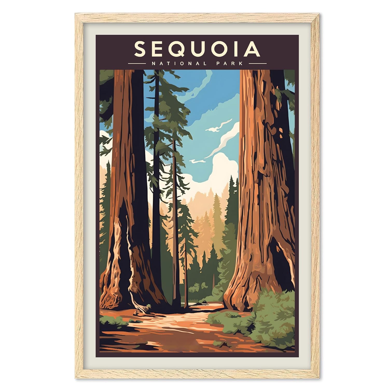 Eastern Print Sequoia National Park Poster, Sequoia National Park Wall ...