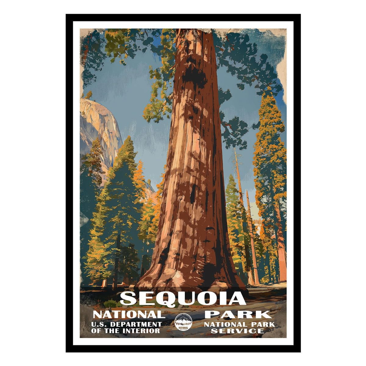 Eastern Print Sequoia Poster, Sequoia National Park Poster, Sequoia ...