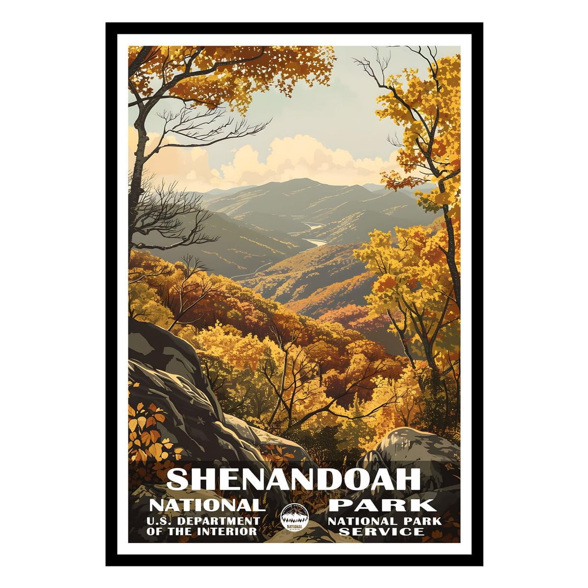 Eastern Print Shenandoah Poster, Shenandoah National Park Poster ...