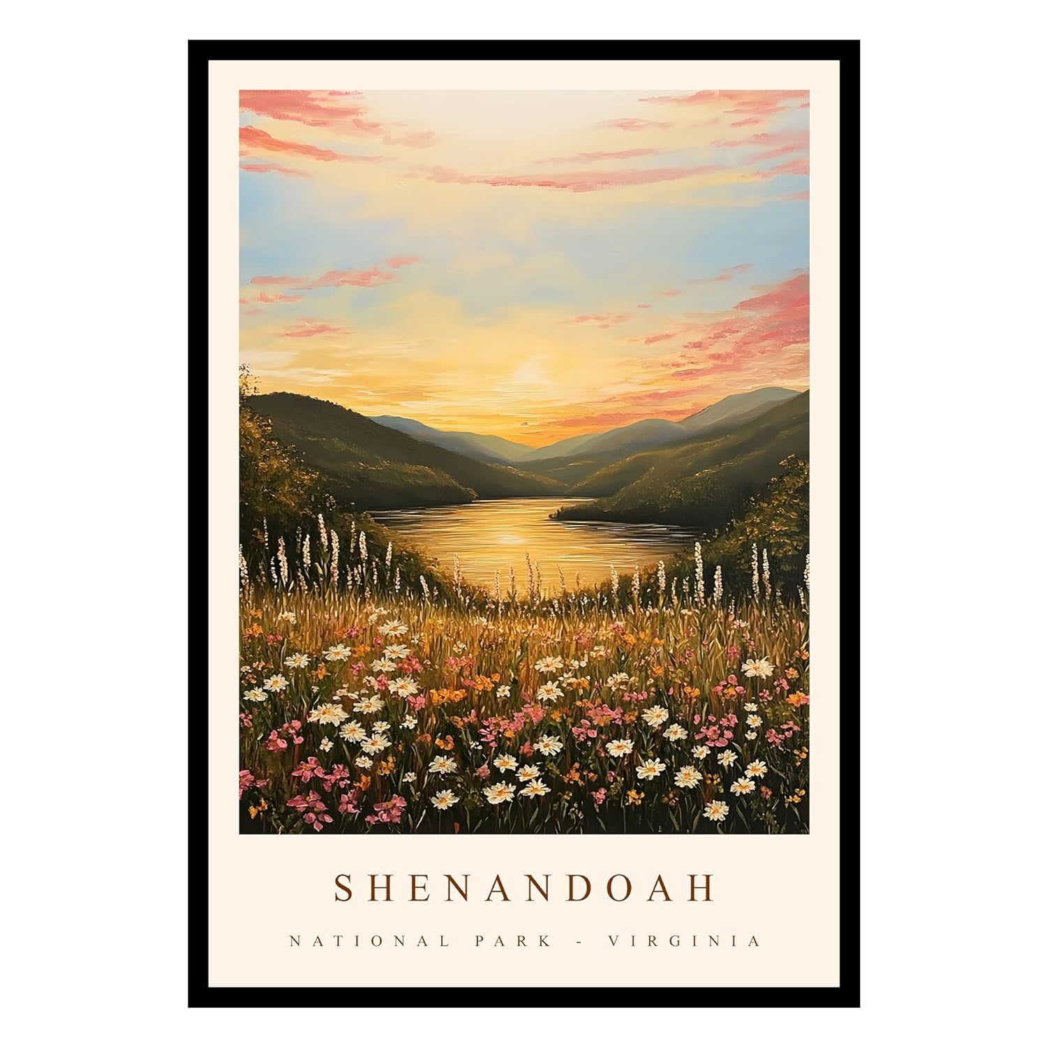 Eastern Print Shenandoah Poster, Shenandoah National Parks Poster ...