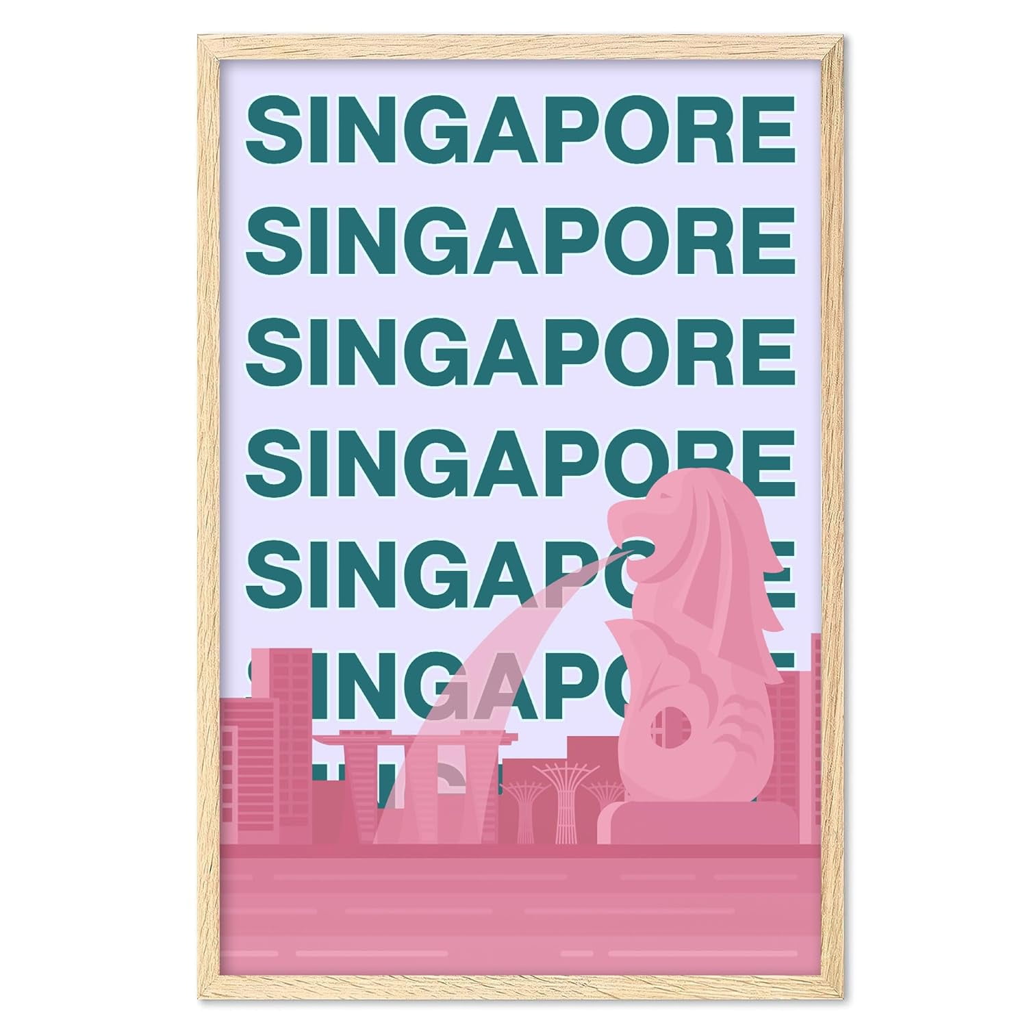 Eastern Print Singapore Wall Art, Singapore Art Print, Singapore Poster ...