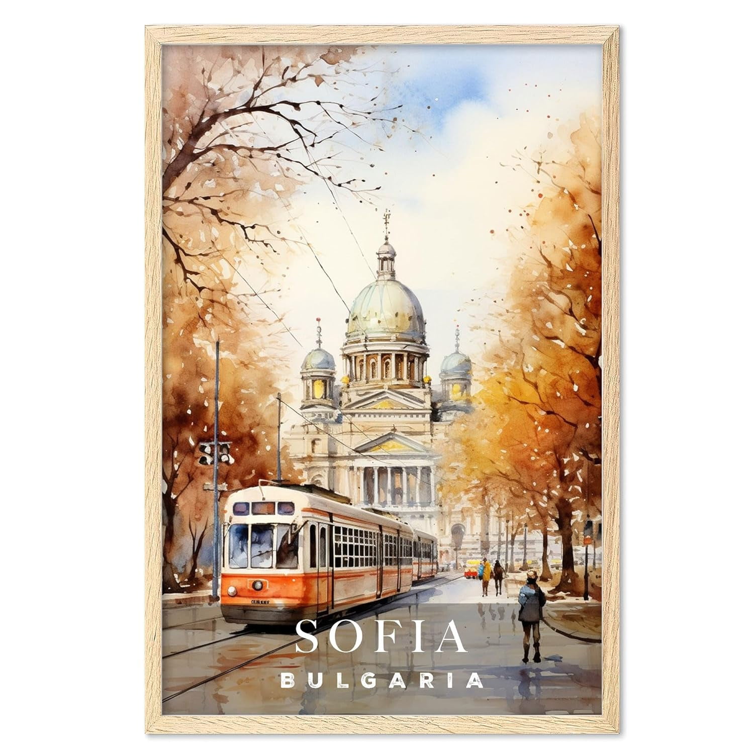 Eastern Print Sofia Poster, Bulgaria Poster, Bulgaria Wall Art, Vintage Travel Poster, City Wall ...