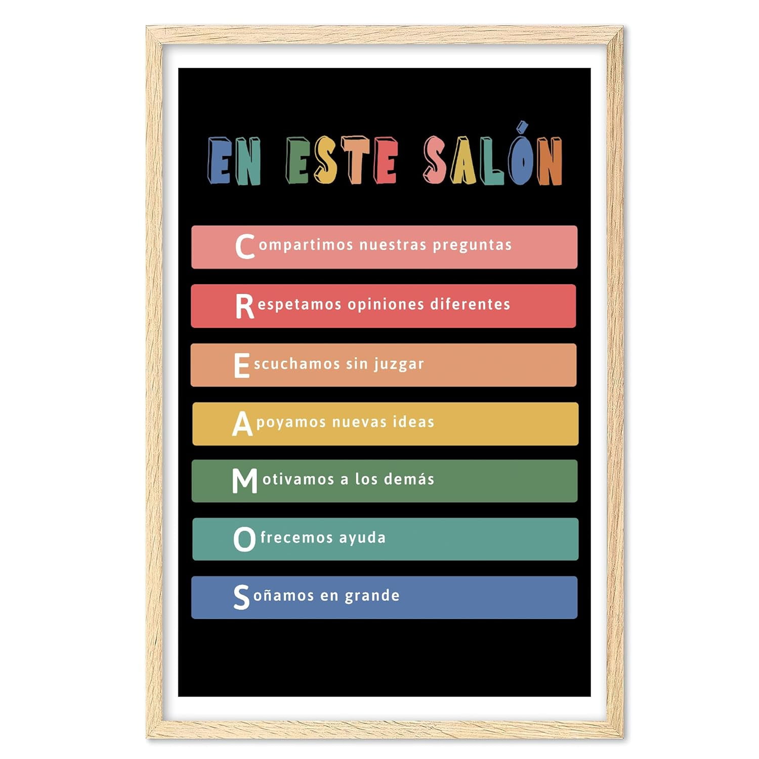 Eastern Print Spanish Classroom Rules Poster, Spanish Inspirational ...