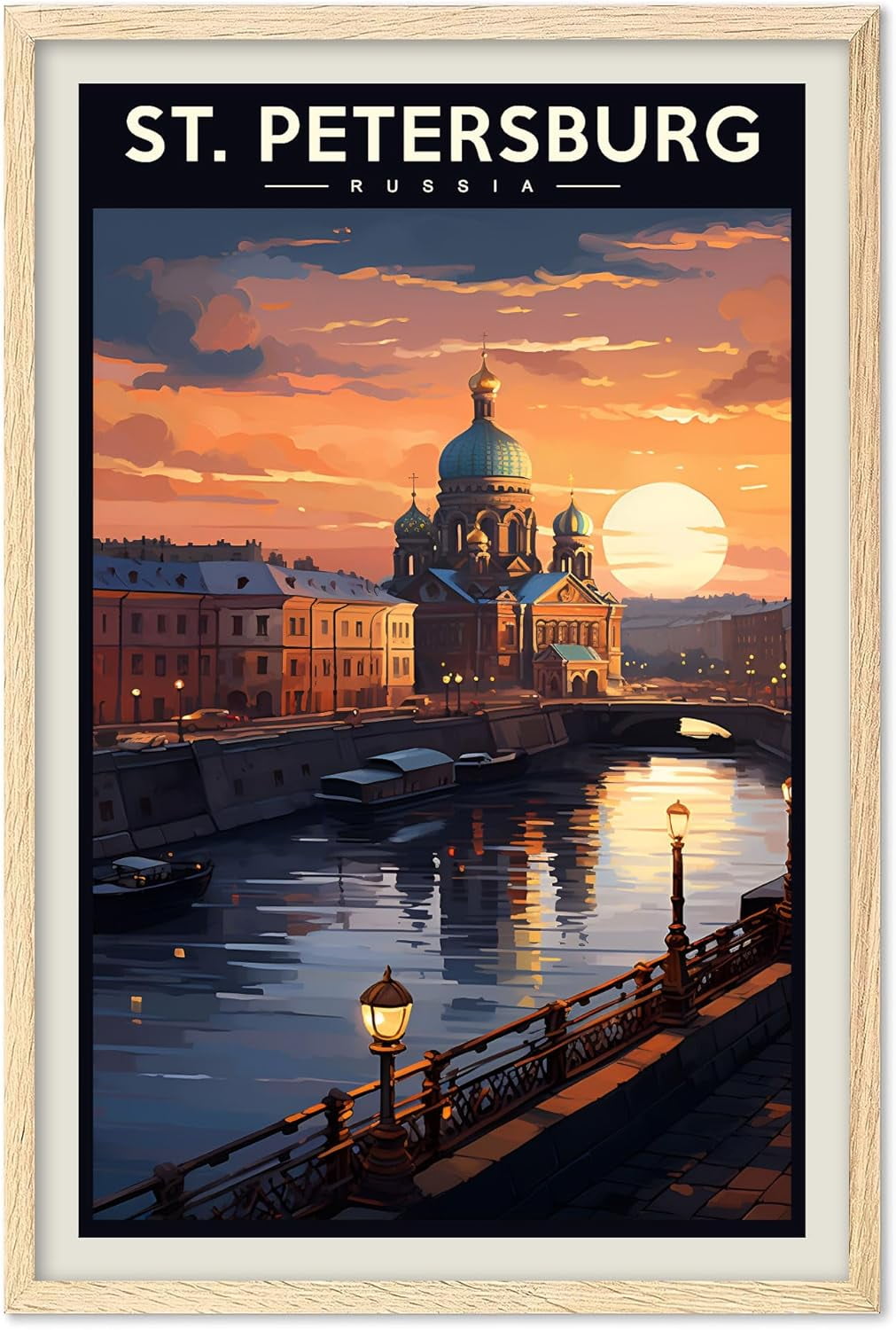 Eastern Print St. Petersburg Poster, Russia Poster, Russia Wall Art ...
