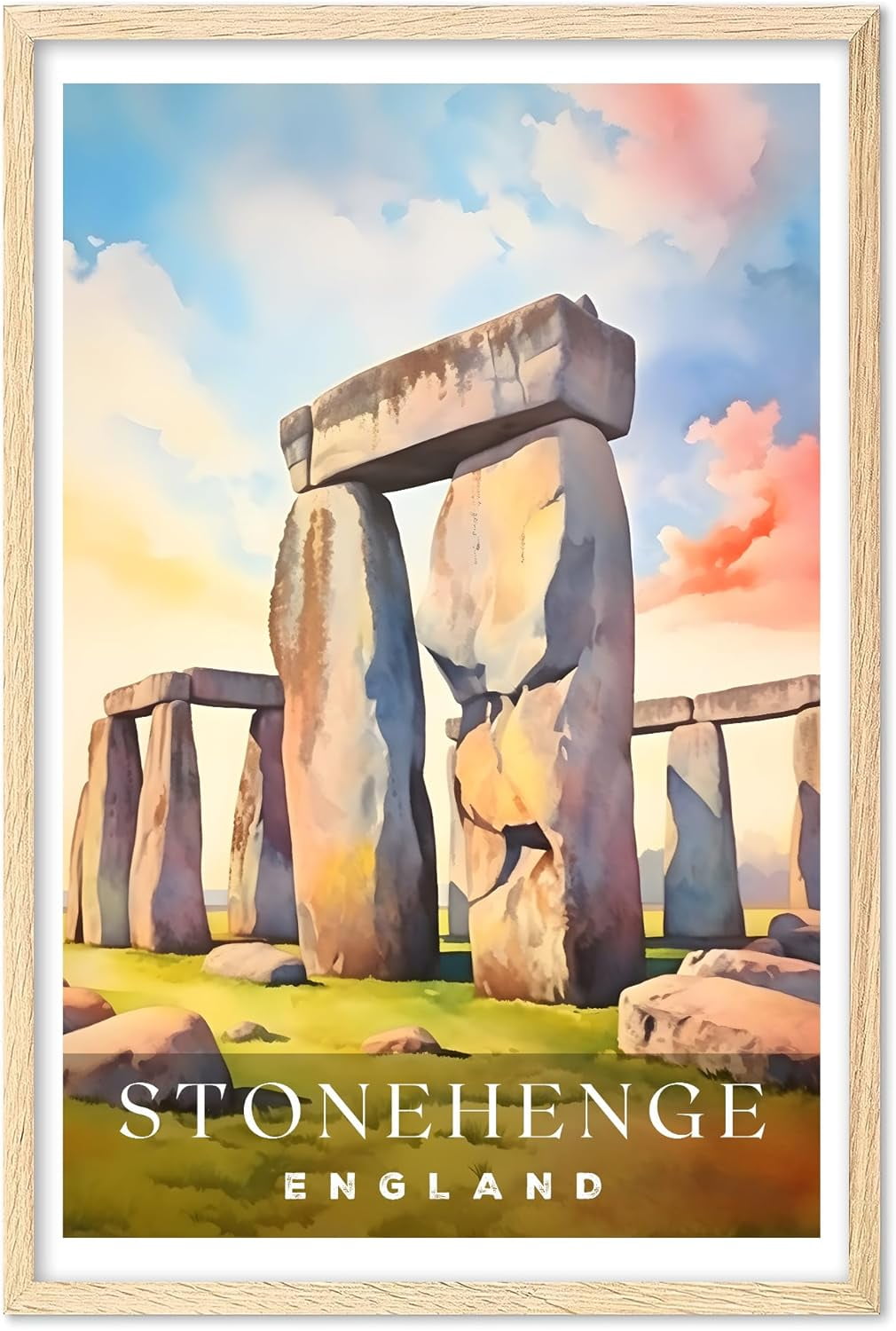 Eastern Print Stonehenge Poster, England Poster, Stonehenge Wall Art ...