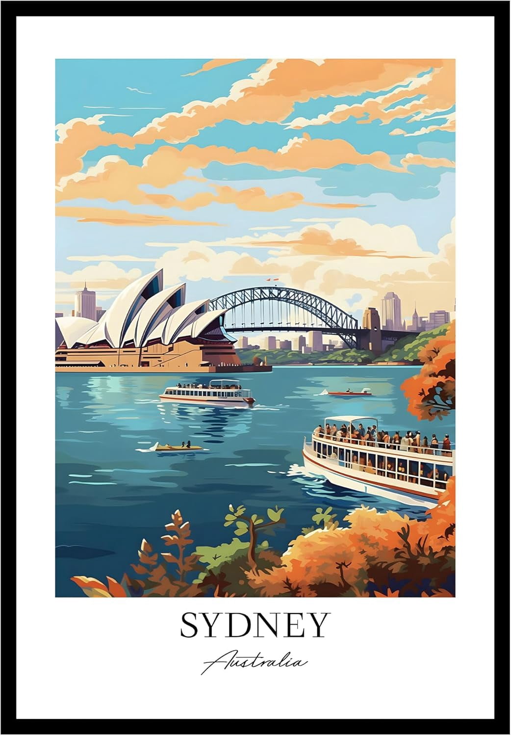 Eastern Print Sydney Poster, Australia Poster, Sydney Wall Art, Vintage Travel Posters, City ...