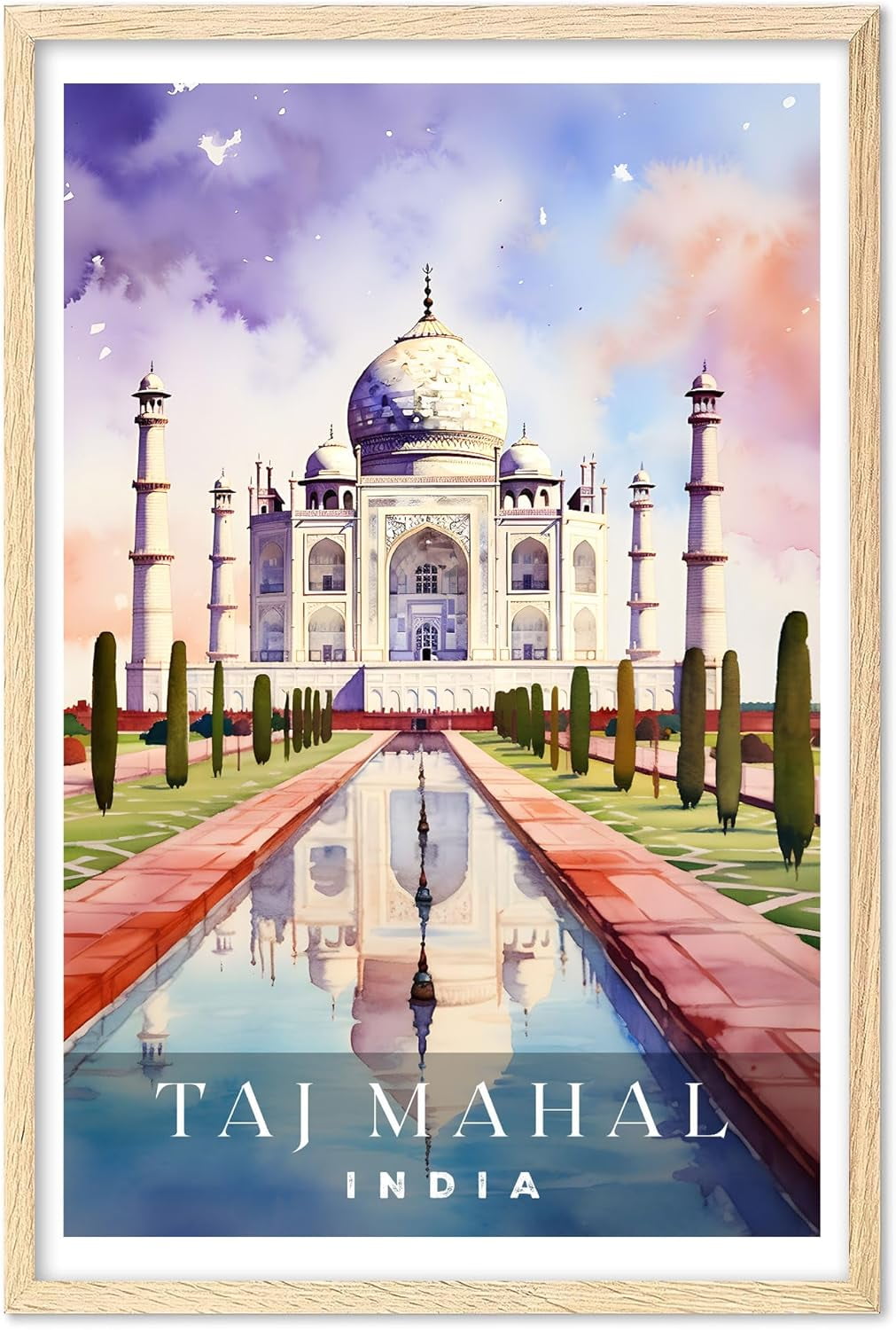 Eastern Print Taj Mahal Poster, India Poster, Taj Mahal Wall Art ...
