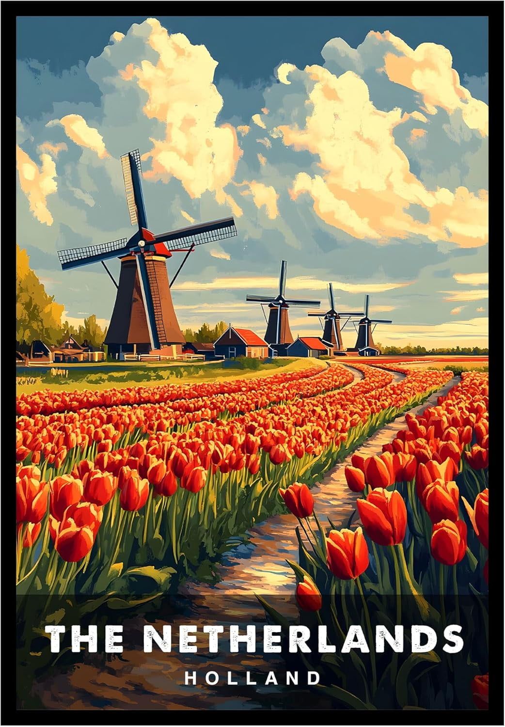 Eastern Print The Netherlands Poster, Holland Poster, The Netherlands ...