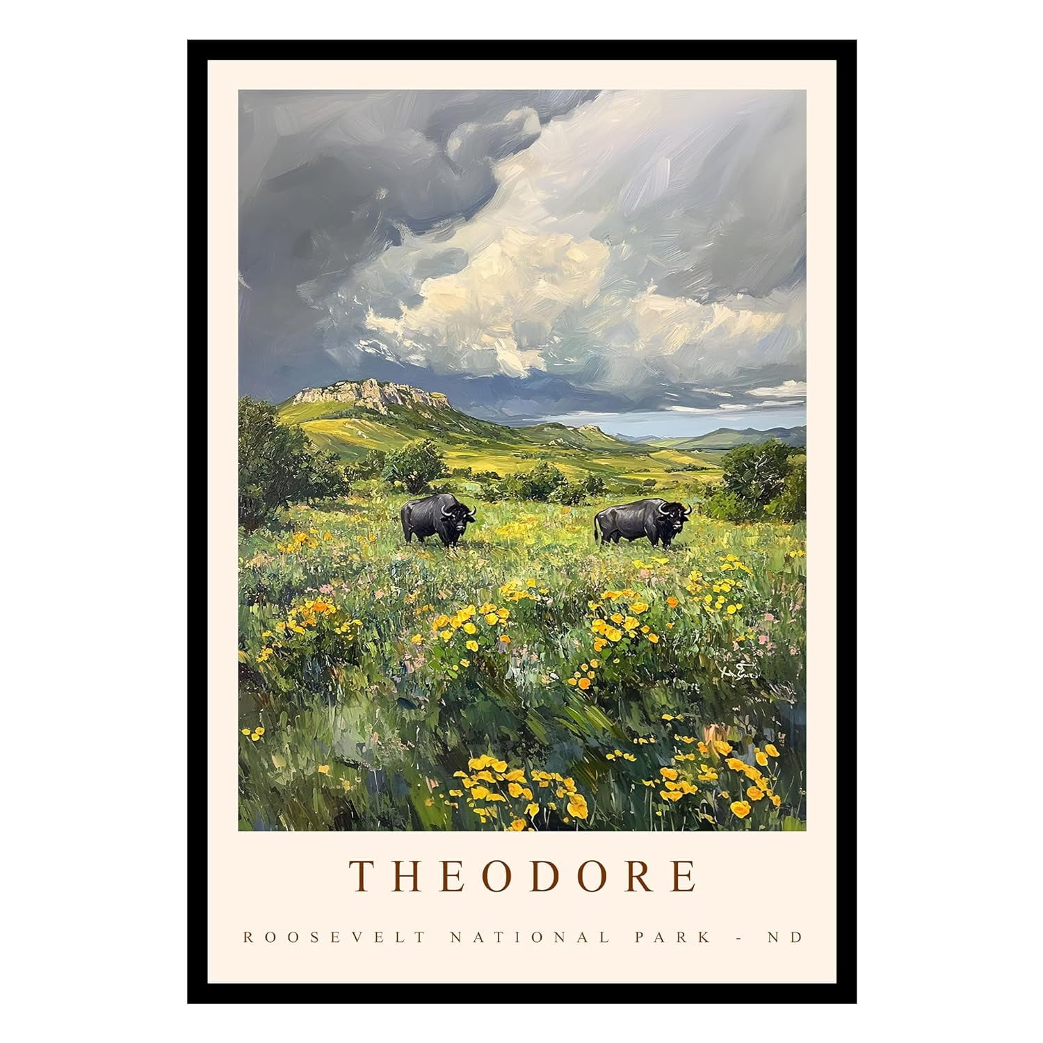 Eastern Print Theodore Poster, Theodore Roosevelt National Parks Poster ...