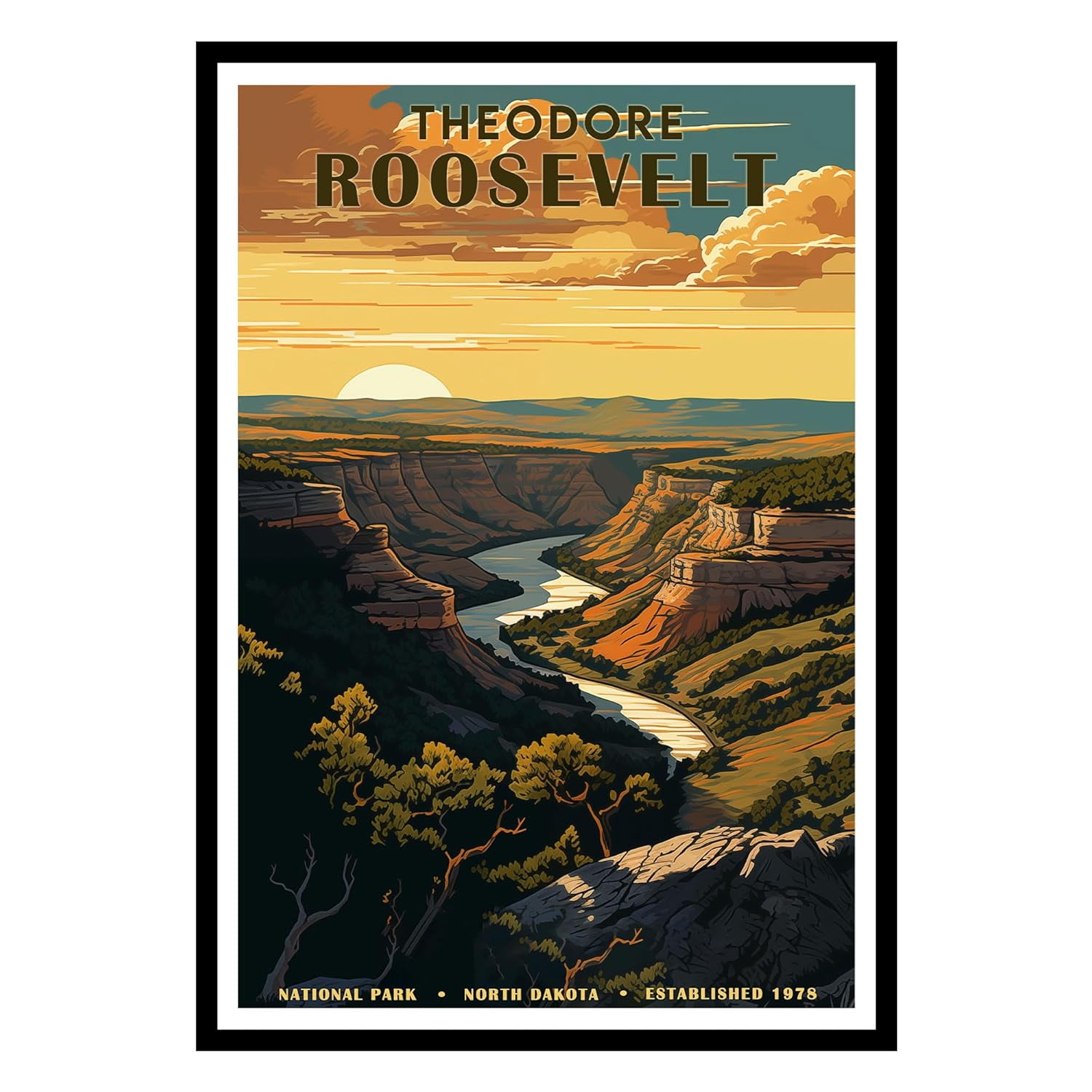 Eastern Print Theodore Roosevelt National Park Poster, Theodore ...