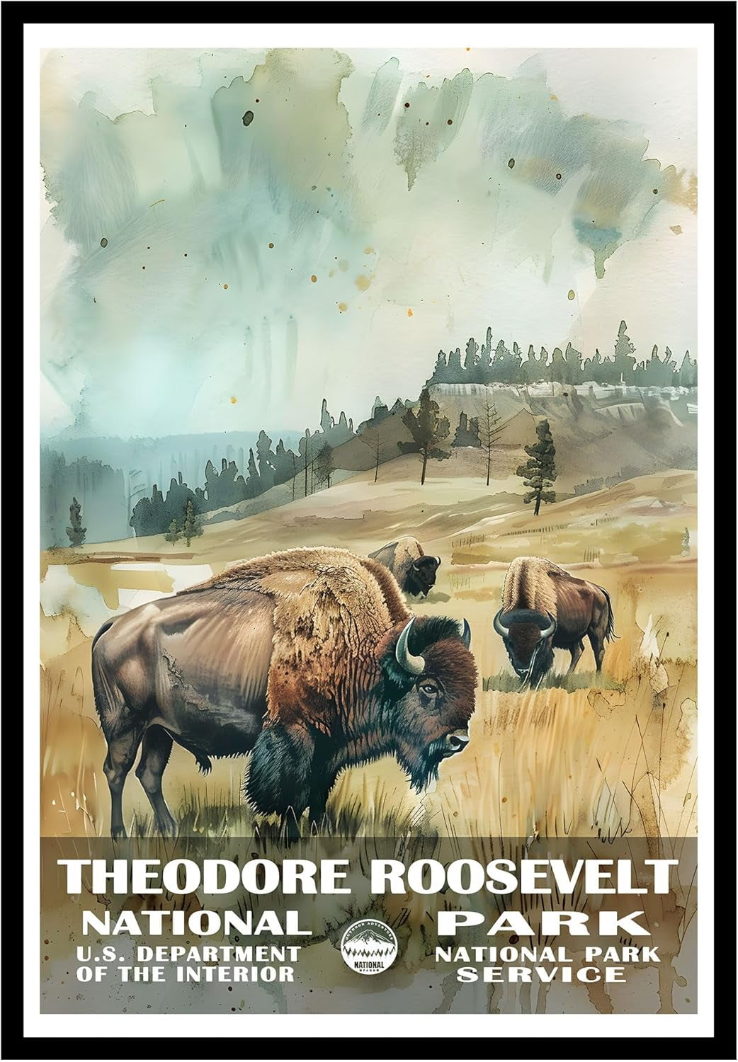 Eastern Print Theodore Roosevelt National Park Wall Art, National Parks ...