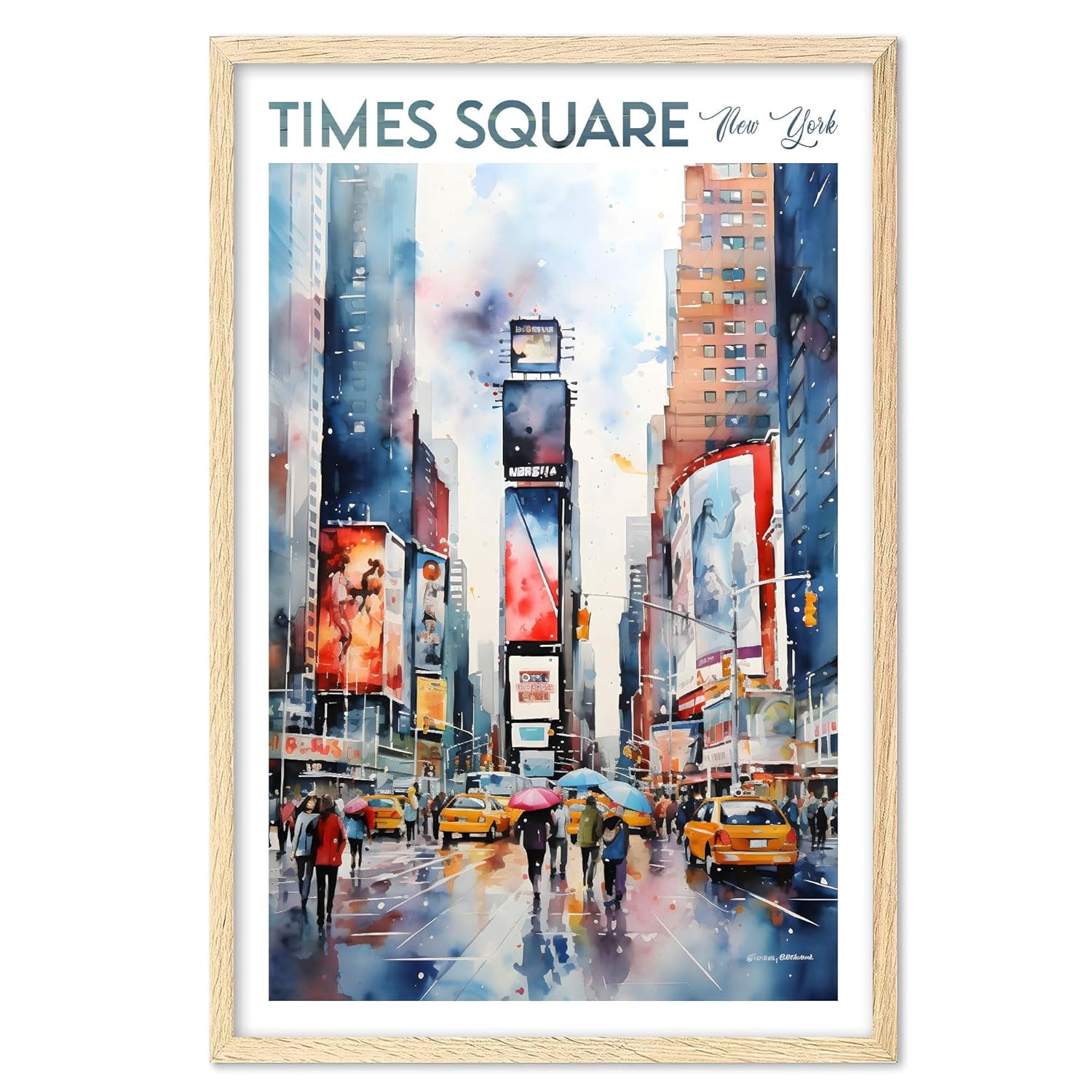 Eastern Print Times Square Poster, New York Poster, Times Square Wall ...