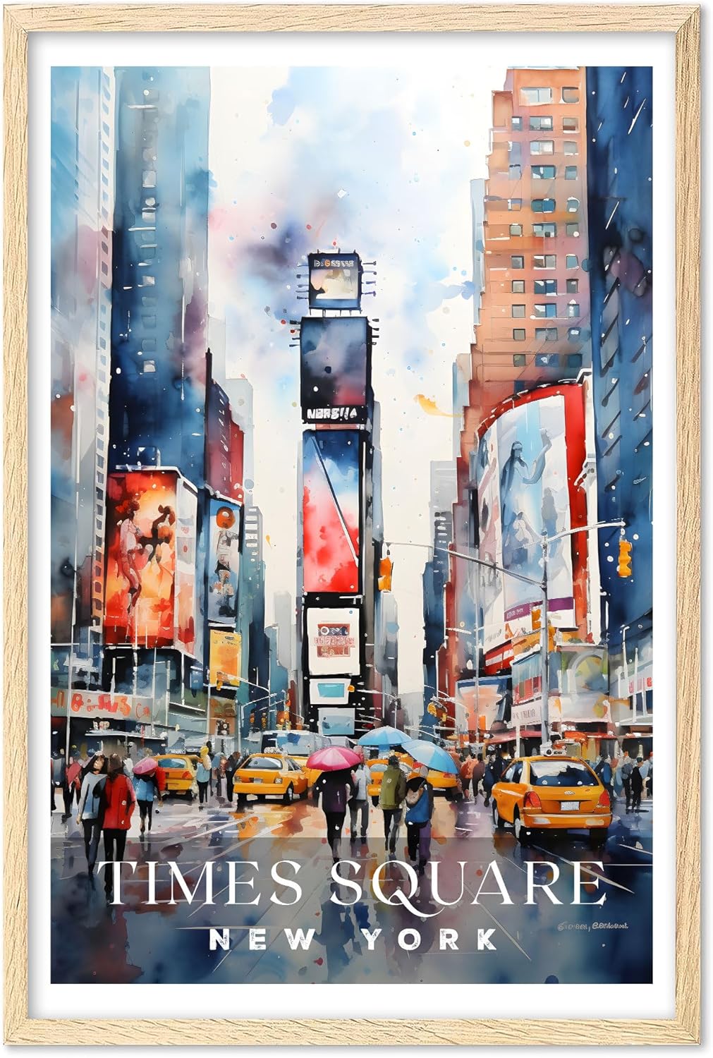 Eastern Print Times Square Poster, New York Poster, Times Square Wall ...
