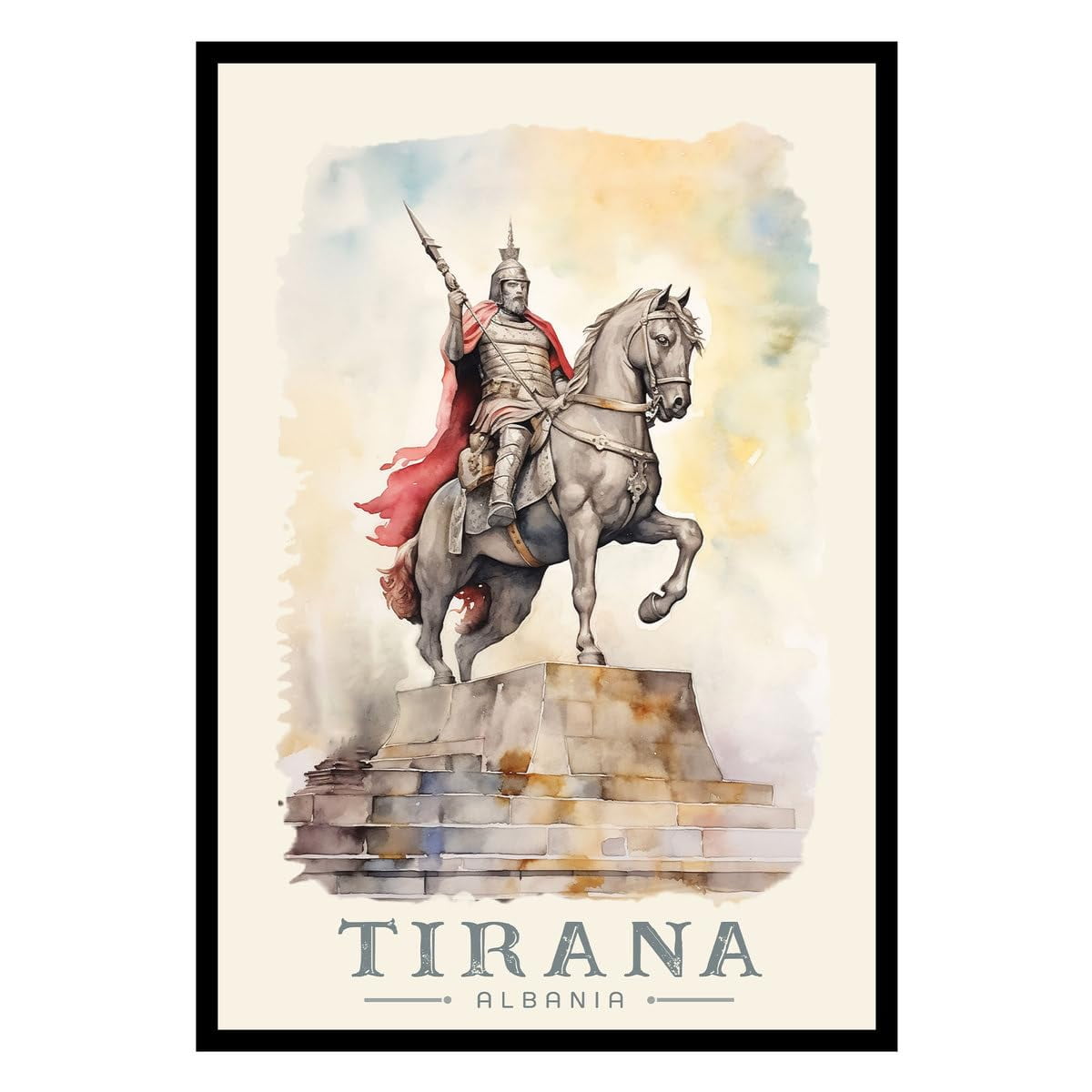 Eastern Print Tirana Poster, Albania Poster, Albania Wall Art, Vintage ...